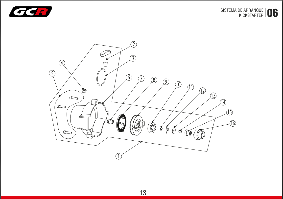 Poulie de lanceur GCR / Pull starter GCR pulley – MMR Parts France
